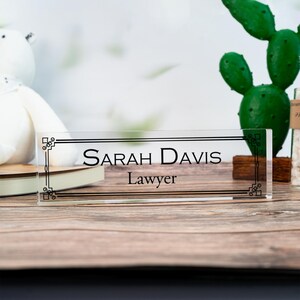 Custom Name Plate for Desk, Office Gifts Desk Nameplate, Desk Name ...