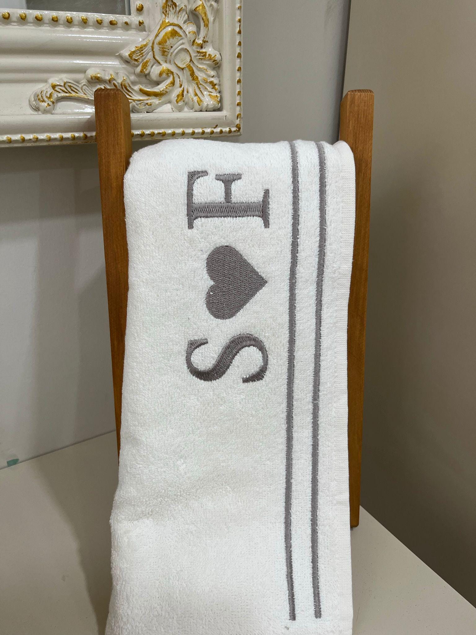 Luxury Embroidered Towels Set, Personalized Bath Towels , Custom ...