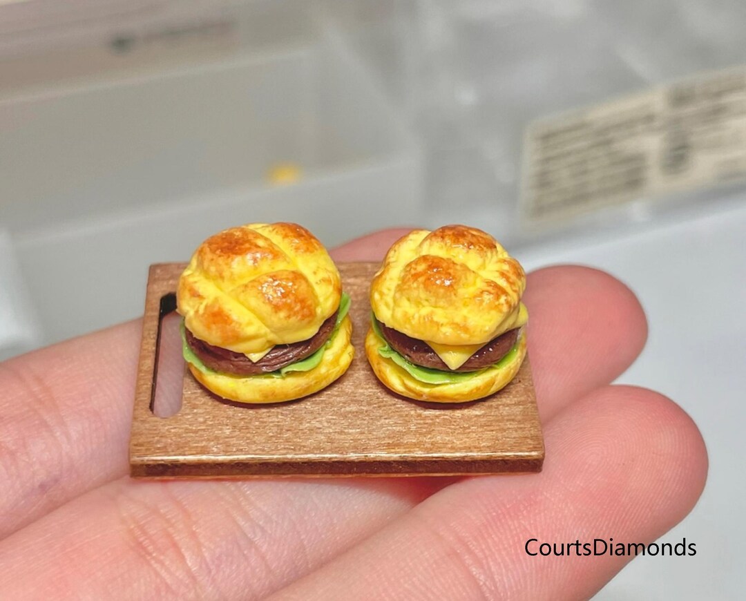 Lifelike Mini Burgers Cute Little Cakes Mini Food Mini Desserts 1/12 ...