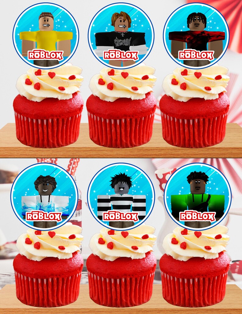 Roblox Characters Cupcake Toppers – 12 Printable 2.2 Inch Toppers – DIY ...