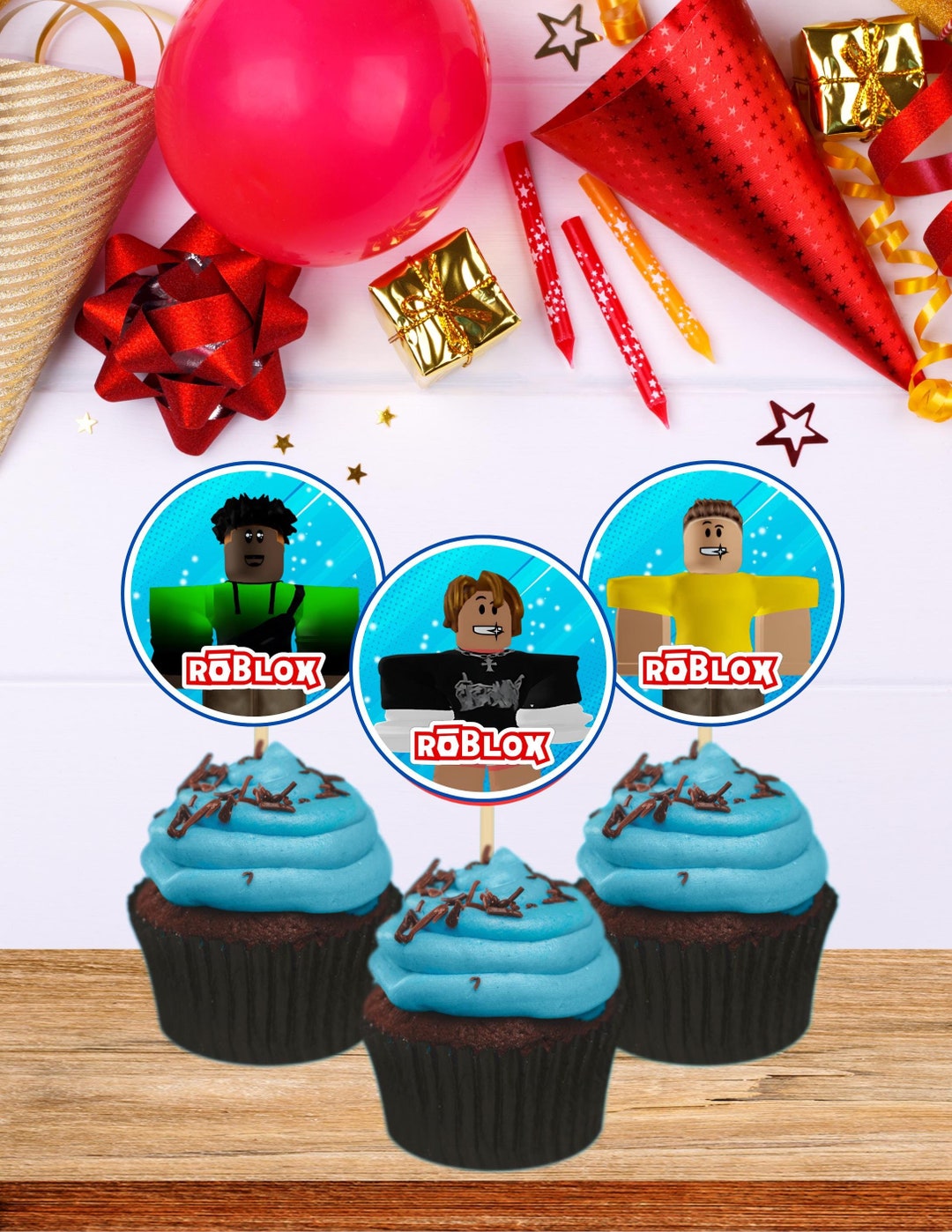 Roblox Characters Cupcake Toppers – 12 Printable 2.2 Inch Toppers – DIY ...