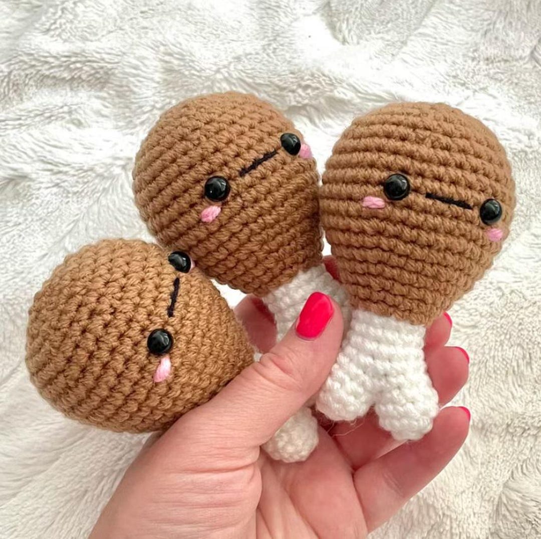 Meat Pals Amigurumi Crochet Toy Set 3 Pieces Handmade Newborn Plush ...