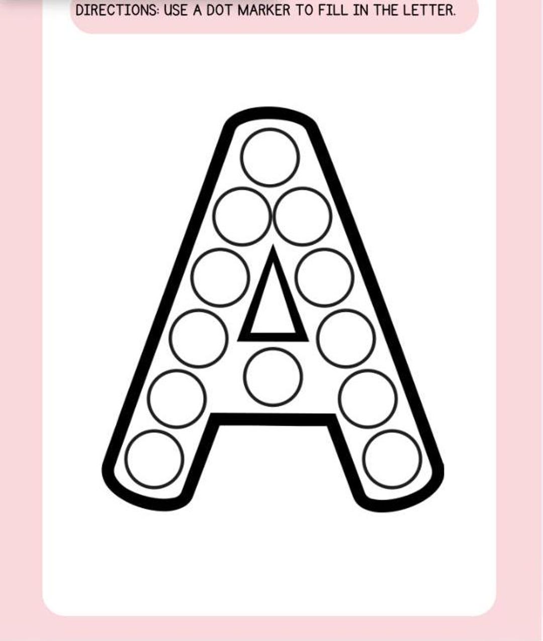 Letter Dot Mat Daubers Fine Motor Alphabet Bundlespecial Edpre ...