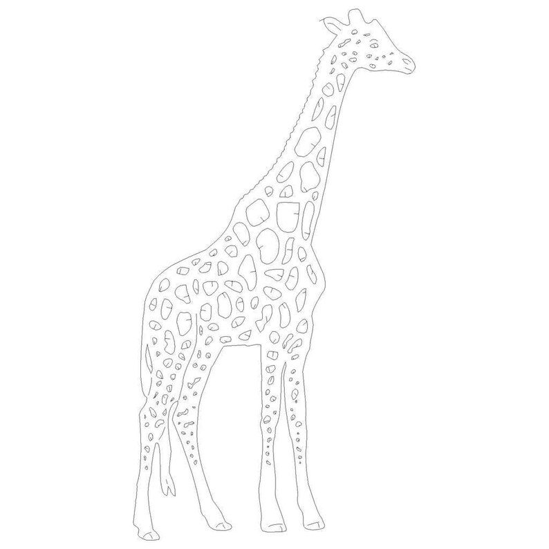 Giraffe 2D Vector Model - Etsy