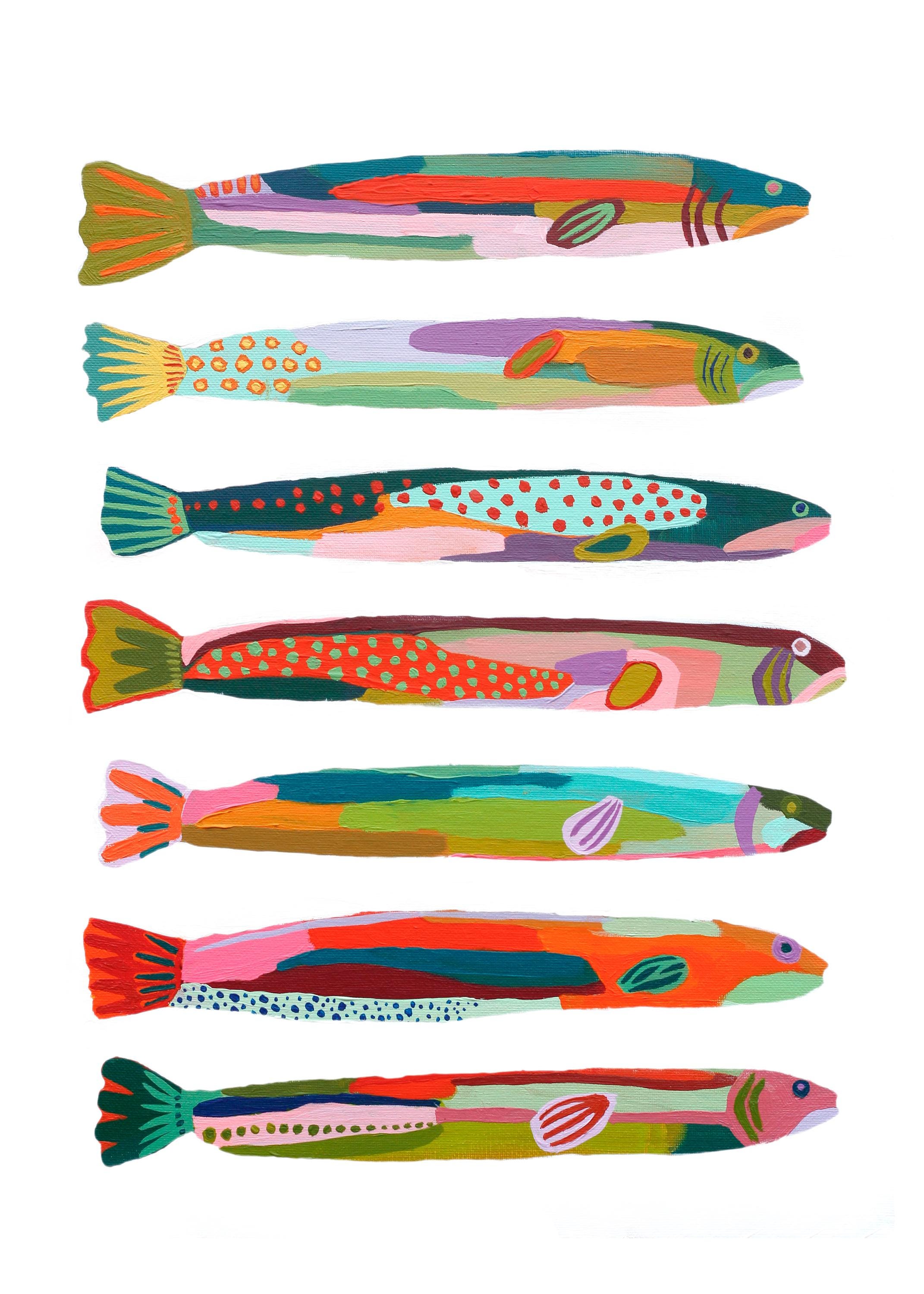 Rainbow Fish - Art Print - Etsy