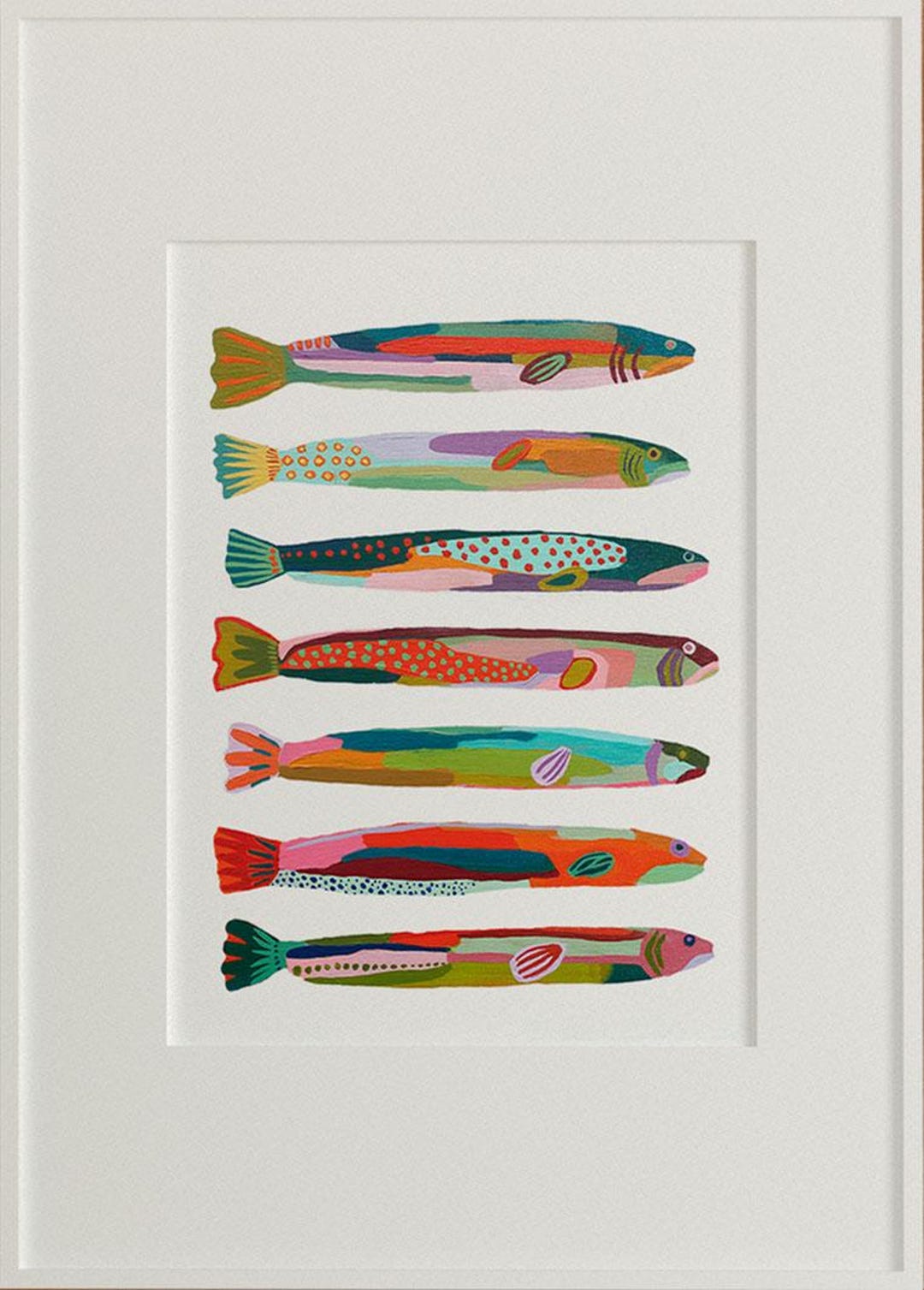 Rainbow Fish - Art Print - Etsy