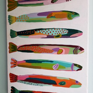 Rainbow Fish Original Acrylic Painting - Etsy