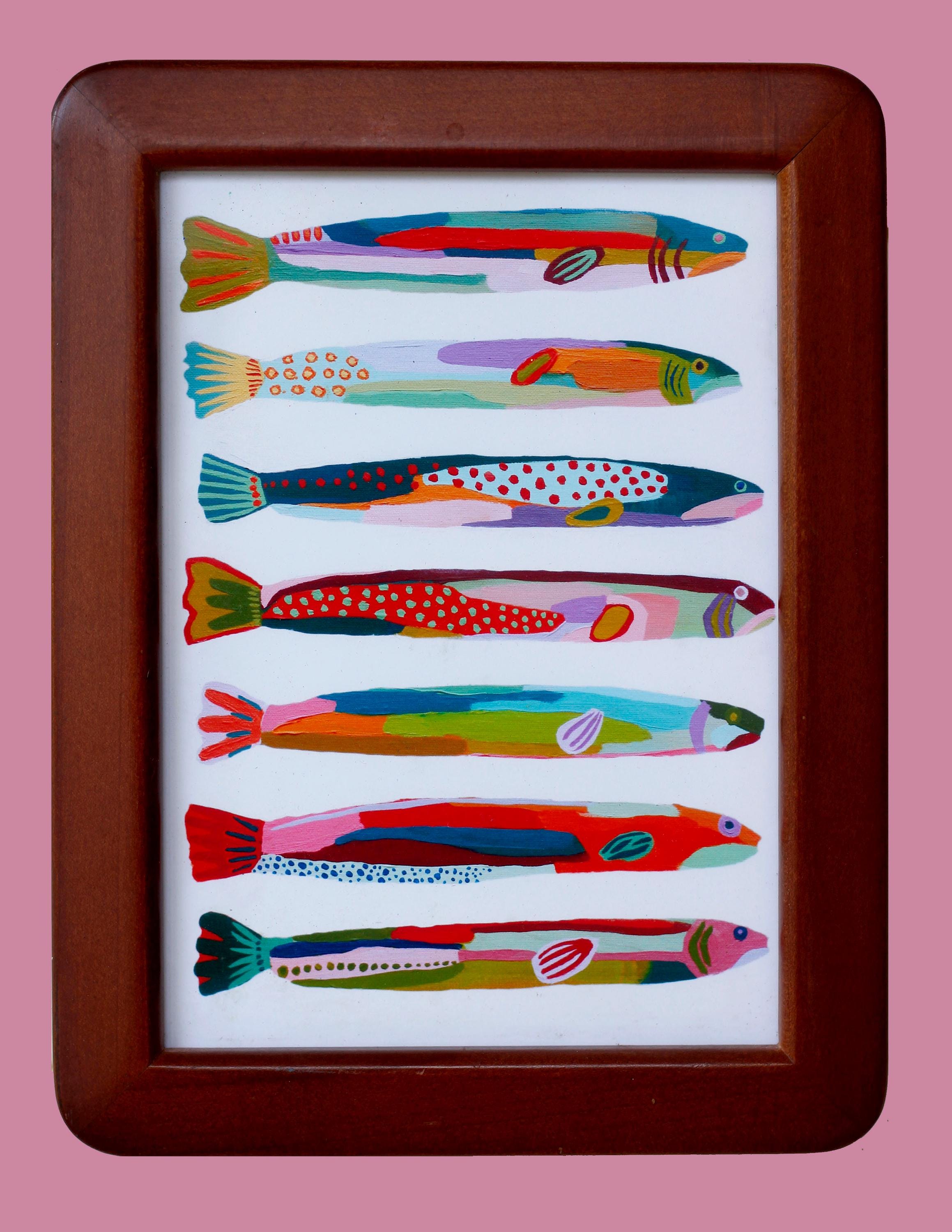 Rainbow Fish - Art Print - Etsy