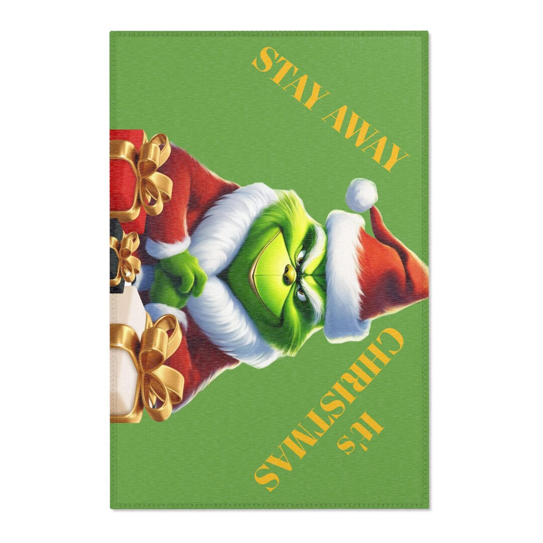 Grinch Welcome Mat Area Rugs - Etsy