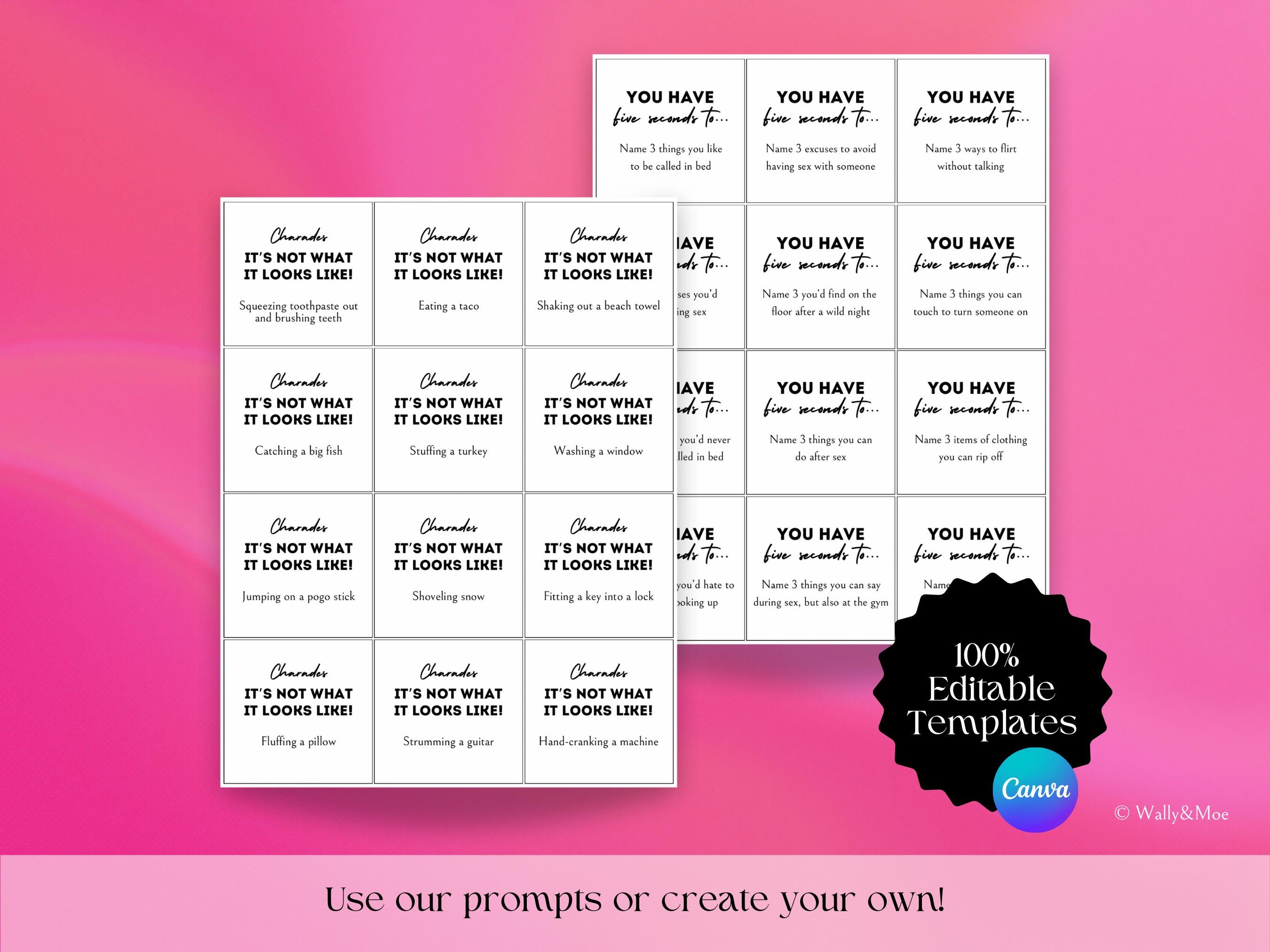 Bachelorette Party Games and Event Template Bundle | 100% Editable ...