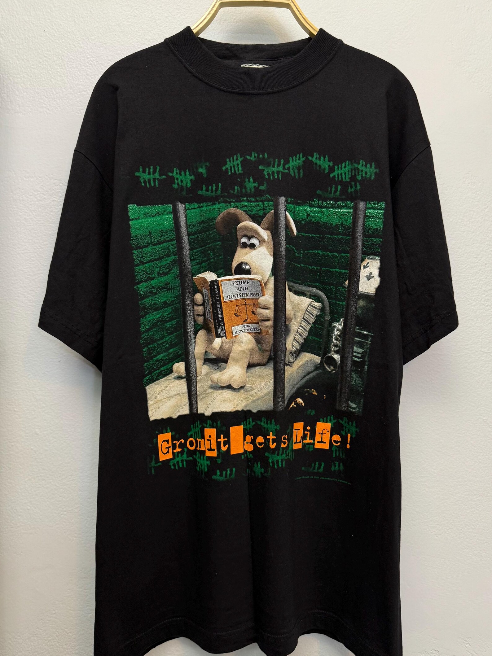 Vintage 80s Wallace & Gromit 1989 T Shirt Size L Gromit Gets Life ...