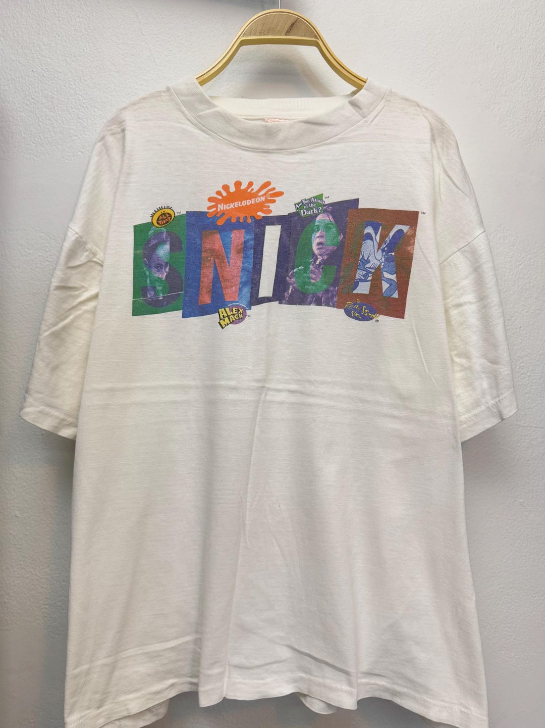Vintage 90s Nickelodeon SNICK T-shirt Saturday Night Nick Graphic Tee ...