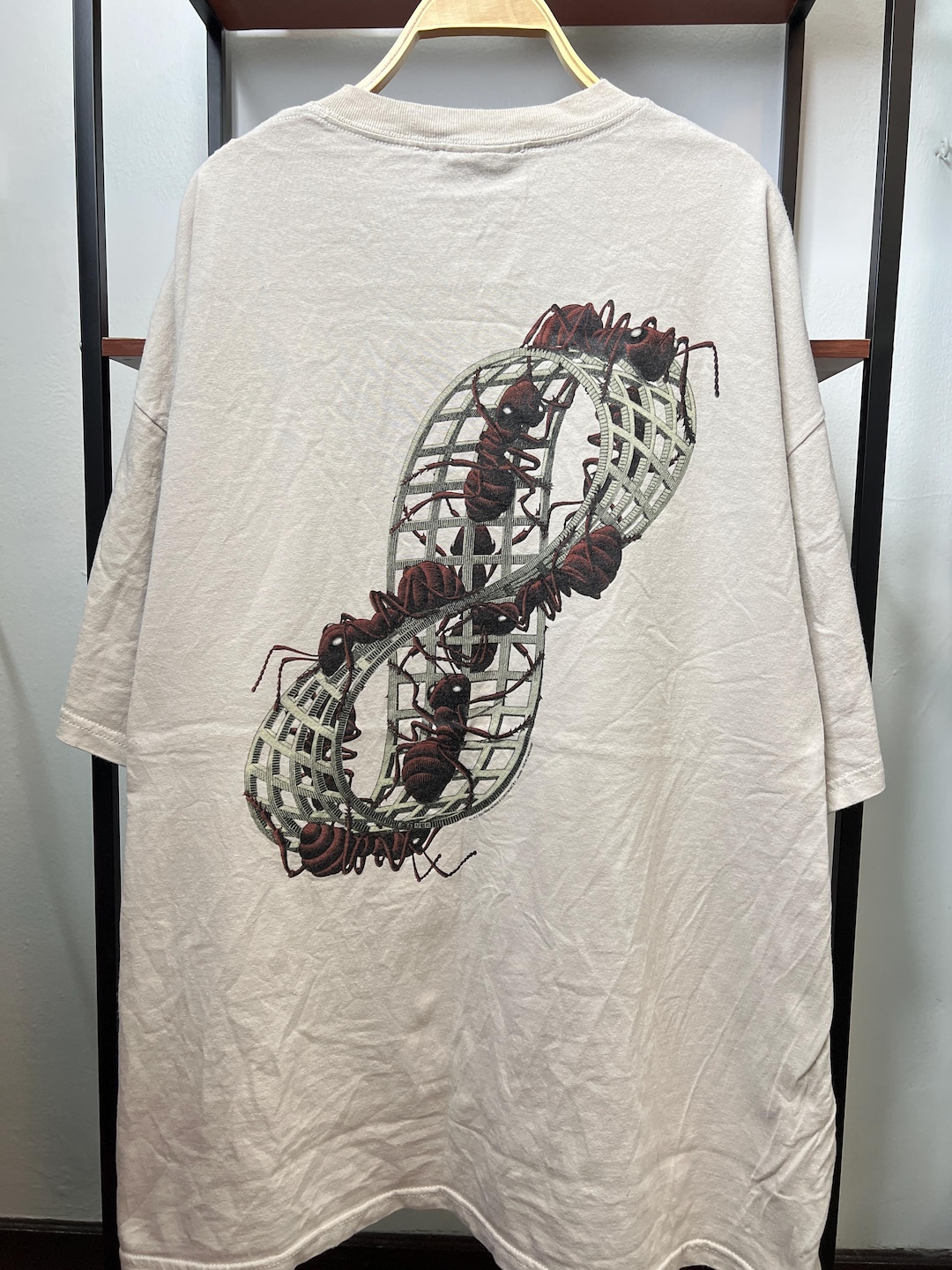 Vintage 90s M.C. Escher Mobius Strip II Ants T-shirt Optical Illusion ...