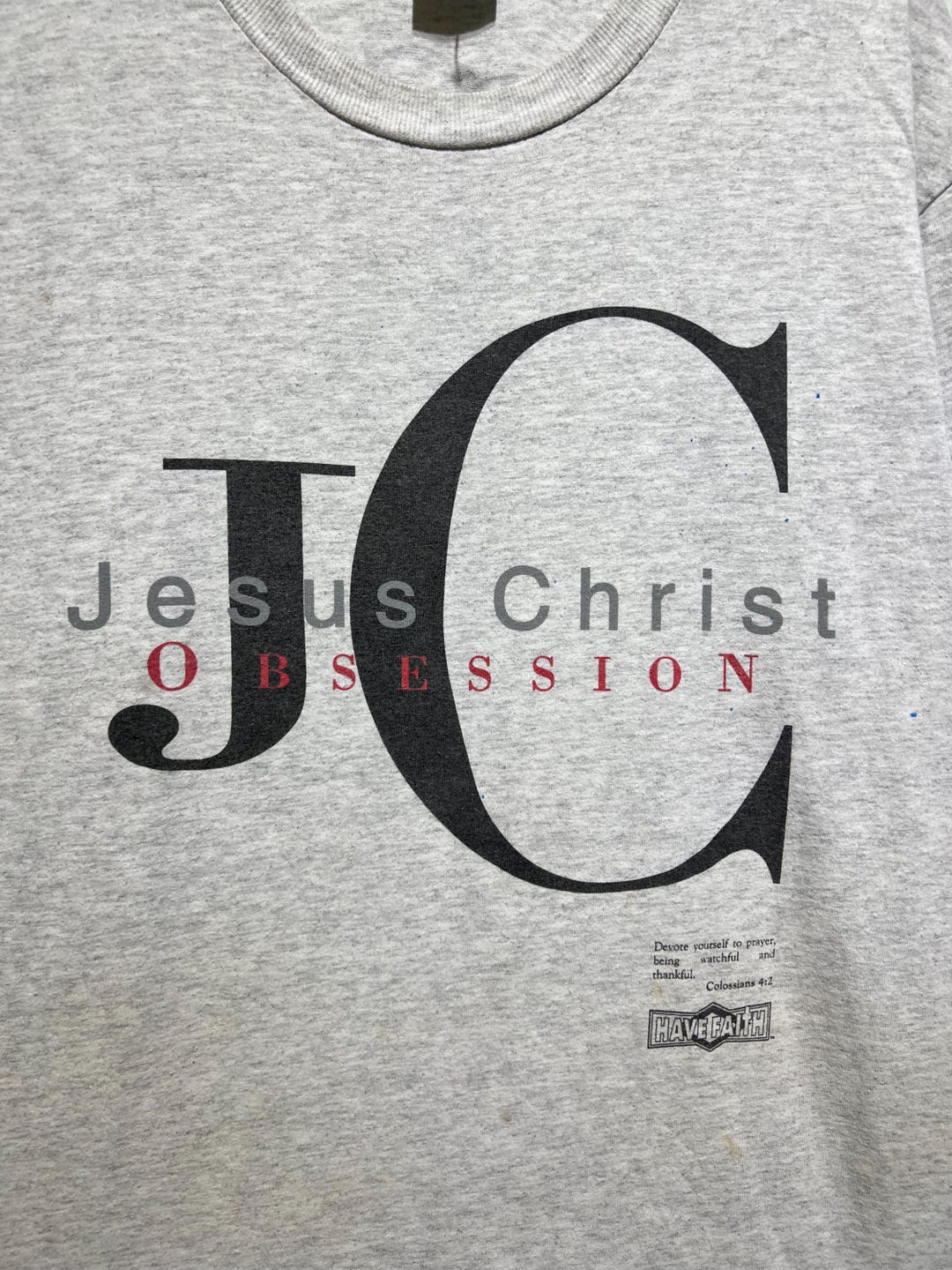 Vintage 90s Jesus Christ Obsession Faith Shirt Size L Vintage Religious ...