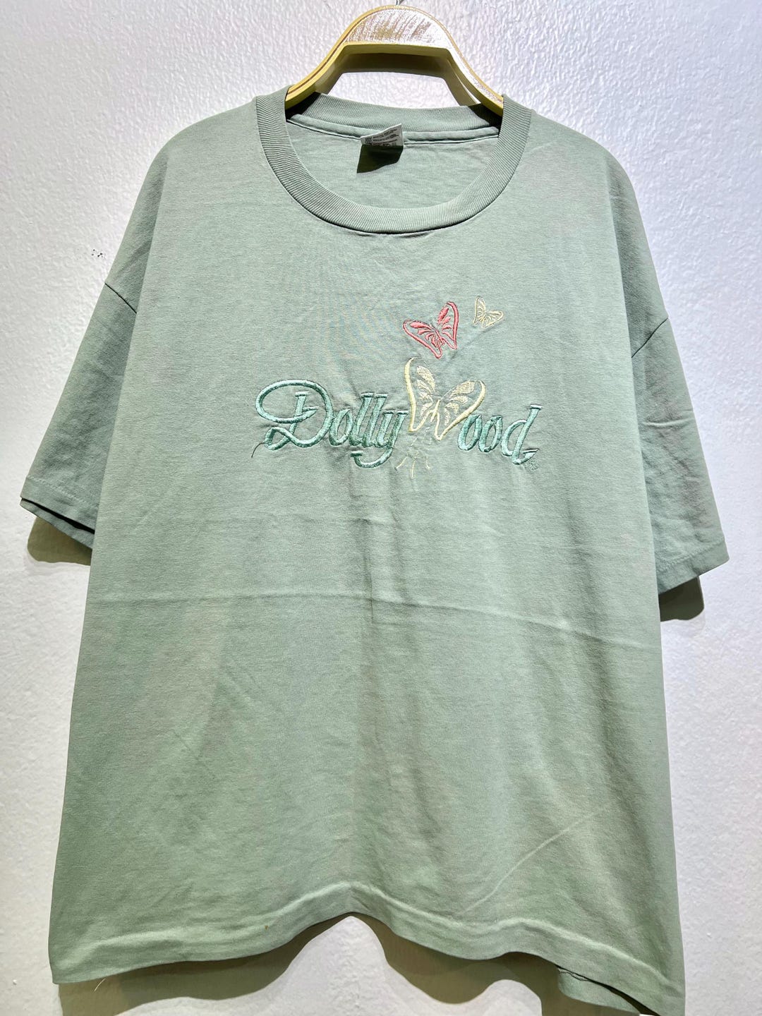 Vintage 1990s Dollywood Butterfly T Shirt Embroidered Logo Tennessee ...