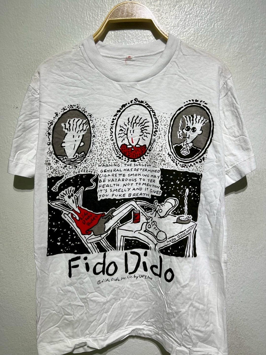 Vintage 90s Fido Dido 7up Soda Promo Cartoon Character Art T-shirt by ...