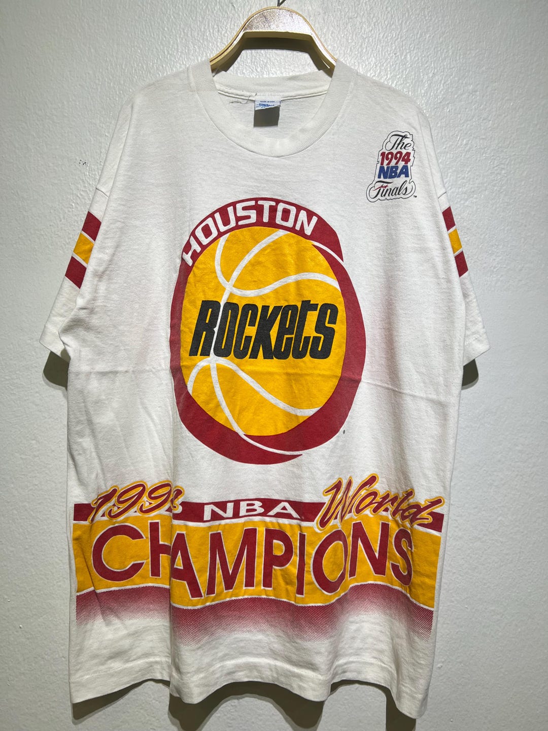 Vintage 90s Houston Rockets 1994 NBA Champions T-shirt Size XL Vintage ...