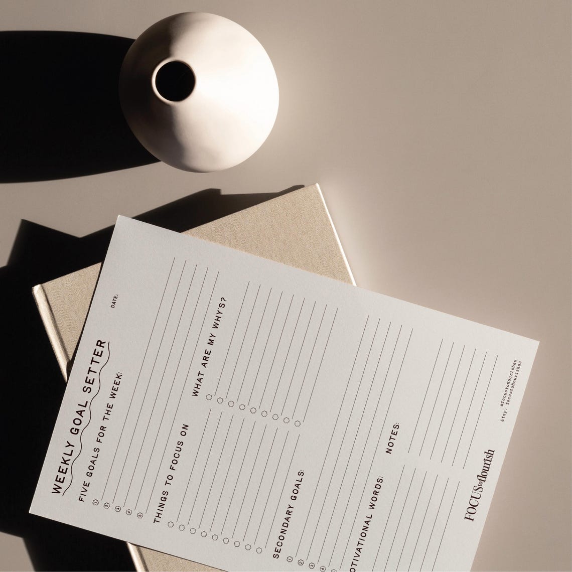 Weekly Goal Planner Printable, Weekly Printable Planner Template ...