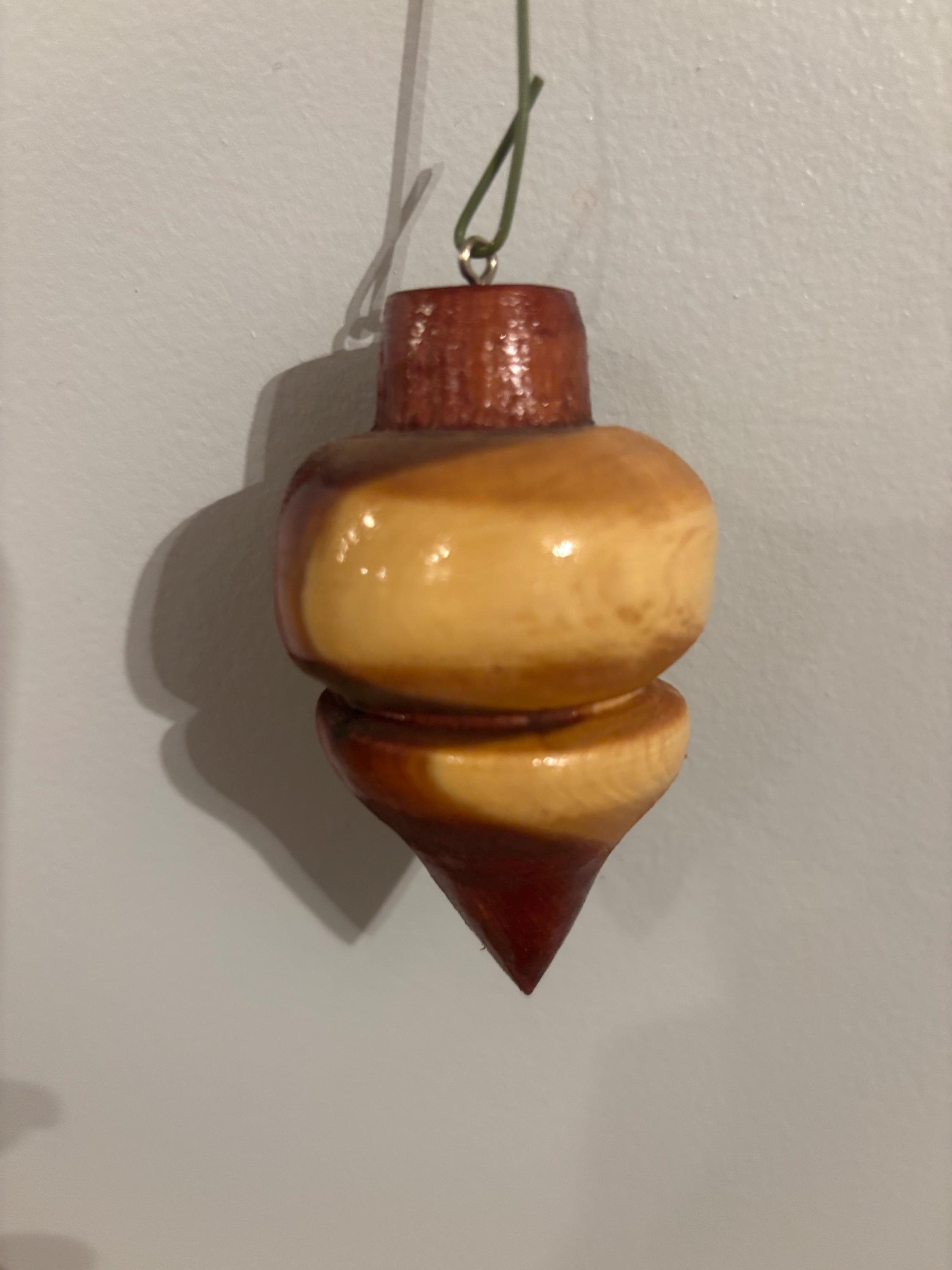 Hand Turned Wooden Ornament - Etsy