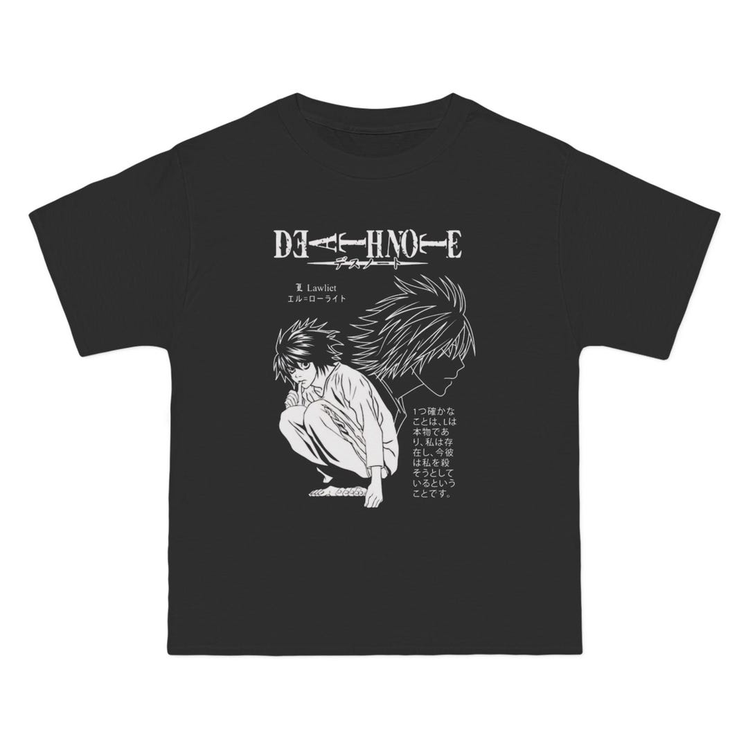 Death Note L Lawliet Anime Manga Tee Beefy-t® Short-sleeve T-shirt ...