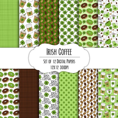 St. Patrick's Day Digital Paper and Clip Art Clipart - Etsy