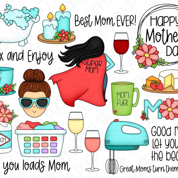 Mothers Day Clipart - Etsy