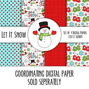 Winter Fun Hand Drawn Digital Clipart - Set of 19 - Snowman Woodland ...