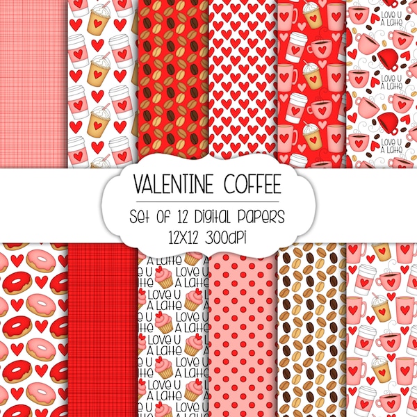 Valentine Digital Paper - Etsy