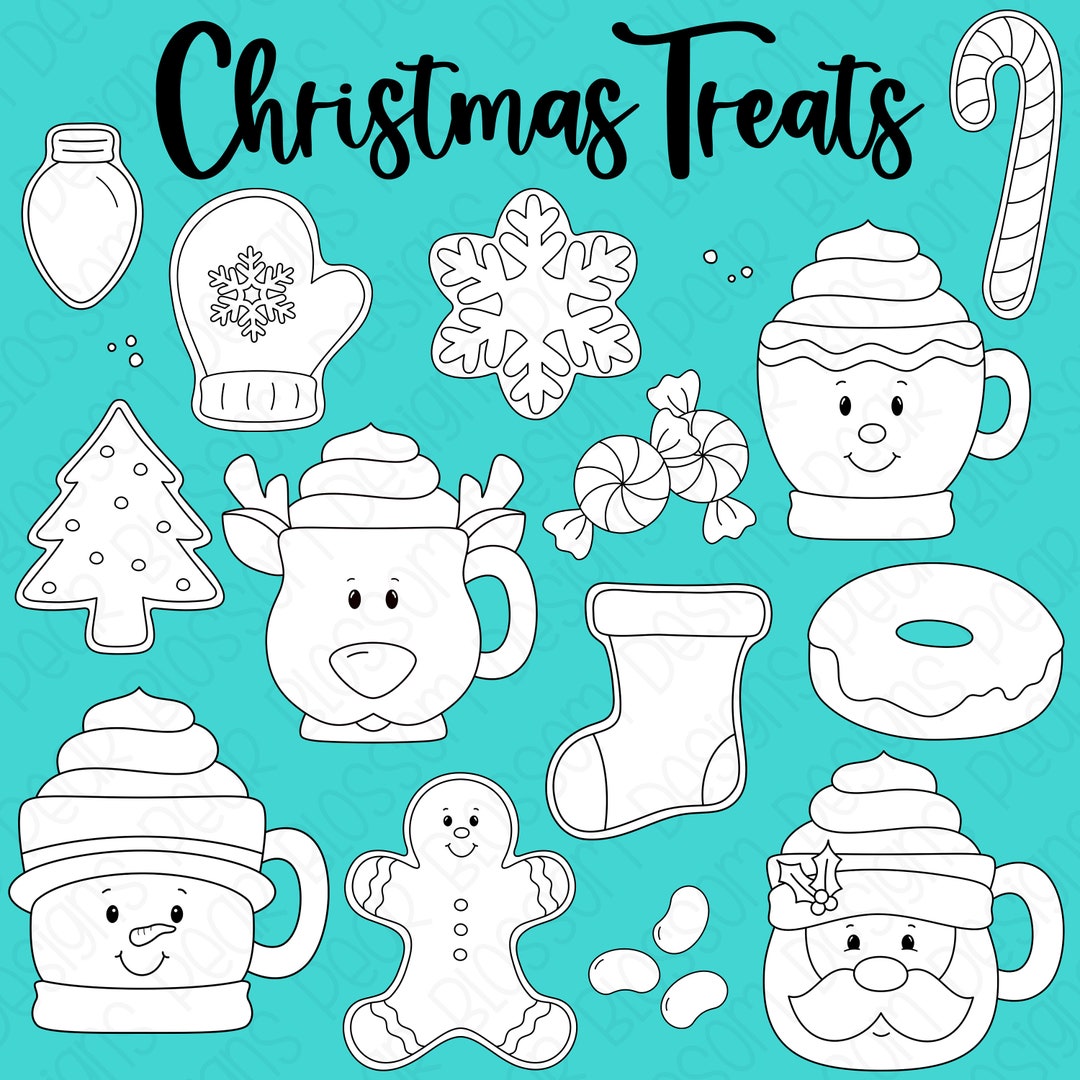 Christmas Treats Digital Stamps, Digistamps, Clipart - Instant Download ...