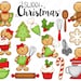 Gingerbread Bakery Sweet Christmas Clipart Set - Hand Drawn Digital ...