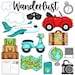 Wanderlust Travel Vacation Clipart Set - Hand Drawn Digital Clipart ...