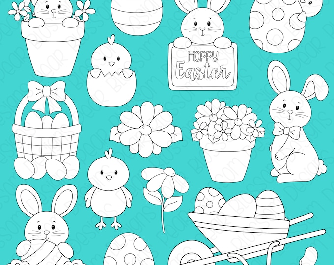Bear and Honey Bee Clipart Set - Hand Drawn Digital Clipart - Bee Hive ...