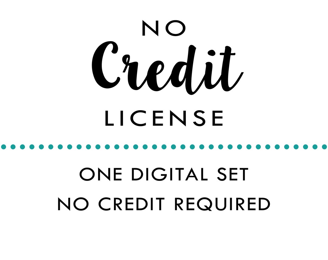 No Credit License - 1 Digital Clipart, Stamp or Paper Set - Etsy