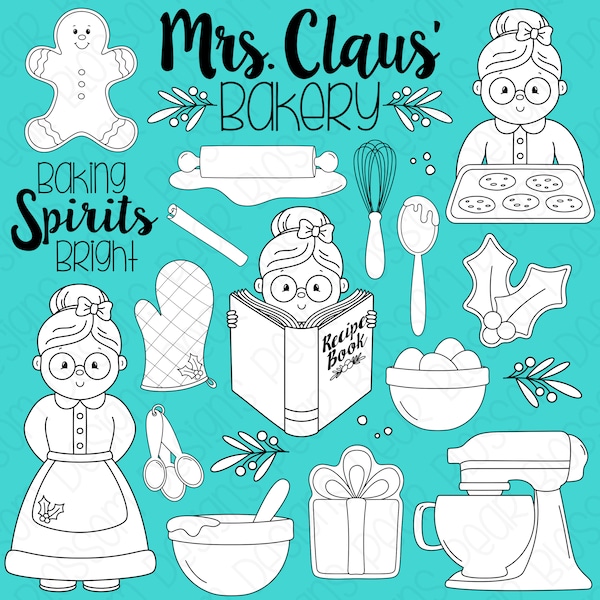 Mrs Claus Face - Etsy