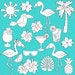 Tropical Summer Digital Stamps Digistamps Clipart - Etsy