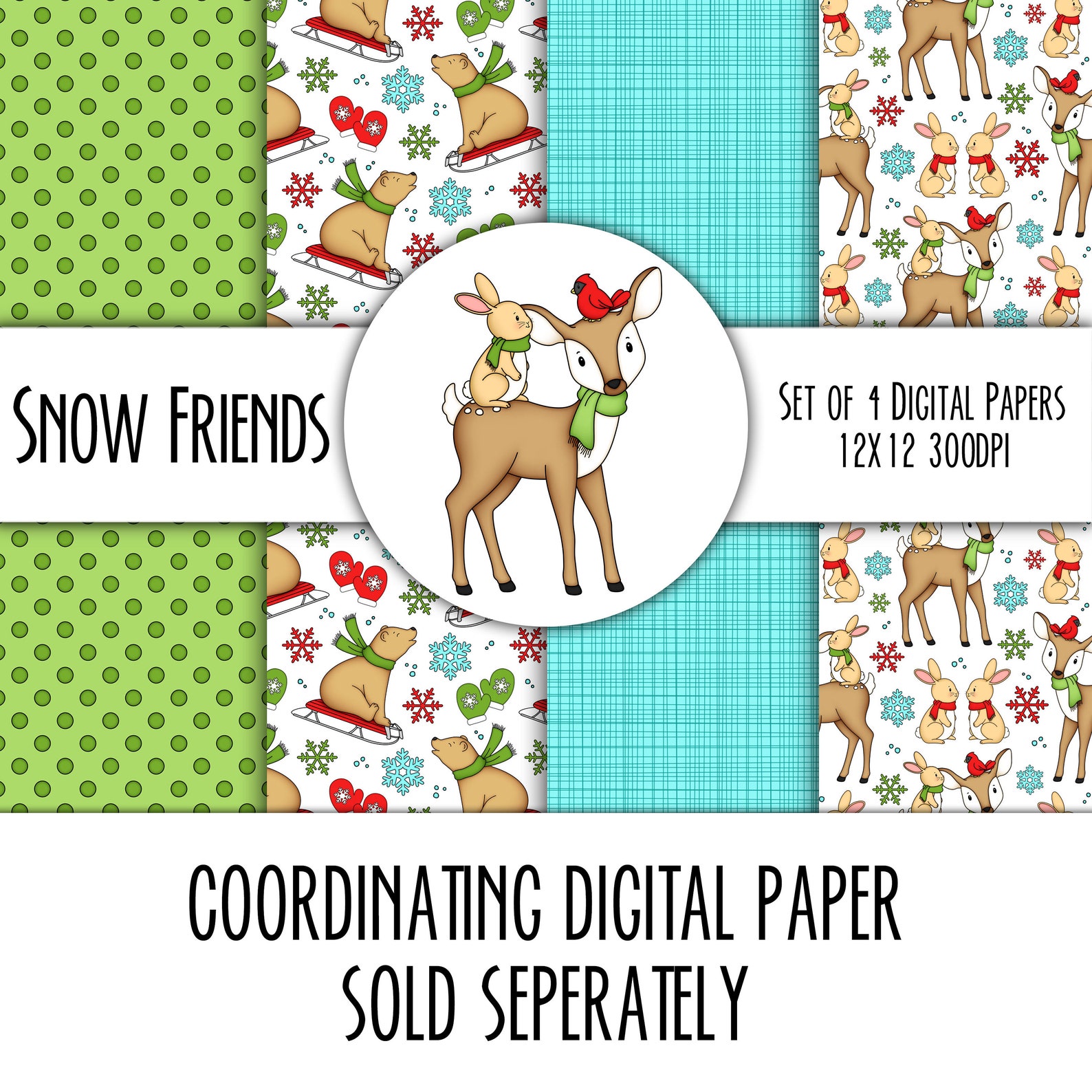 Winter Fun Hand Drawn Digital Clipart Set of 19 Snowman | Etsy