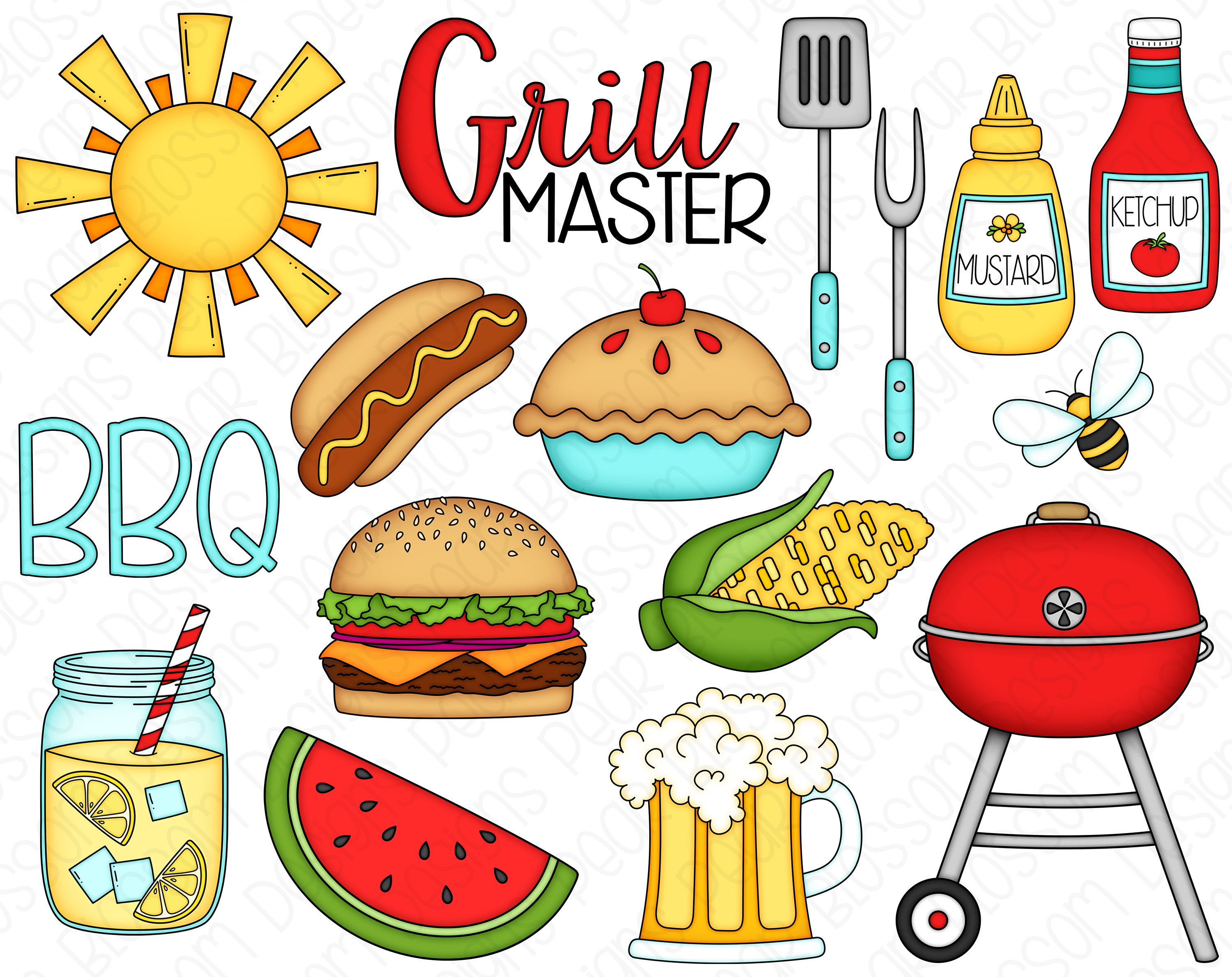 BBQ Clipart Summer Barbecue Clipart Picnic Clip Art Bbq UK | domundocoaching.com