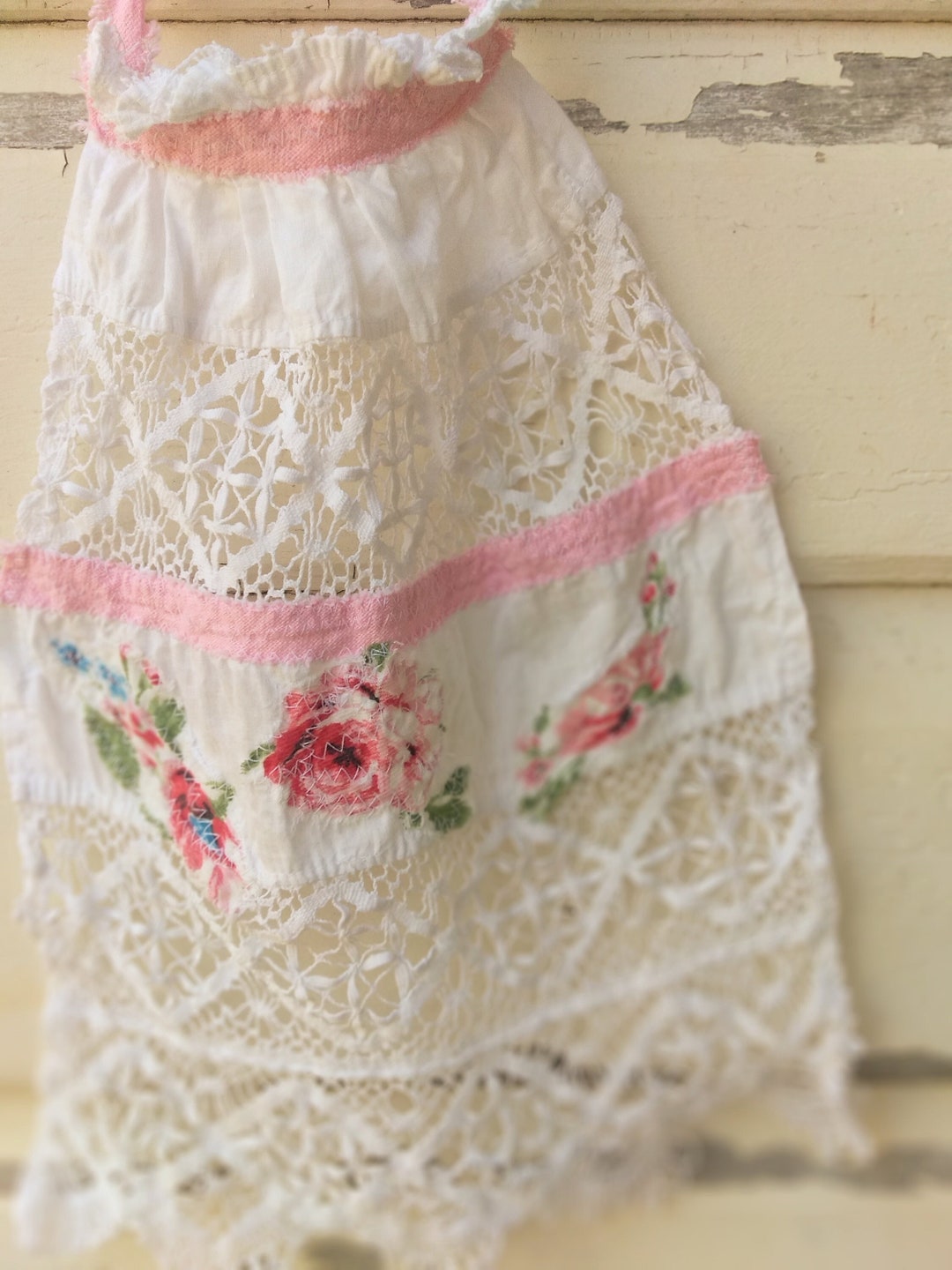 Pearl Antique Lace Rose Pink Magnolia JABOT - Etsy