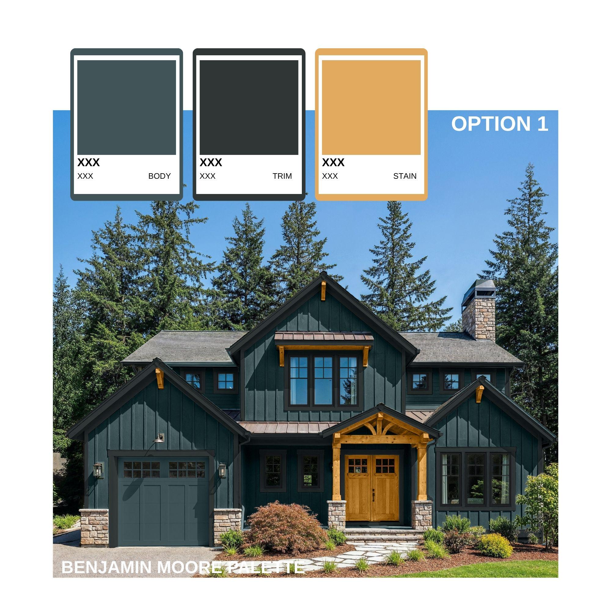 Exterior Paint Color Palette - 6 - Etsy