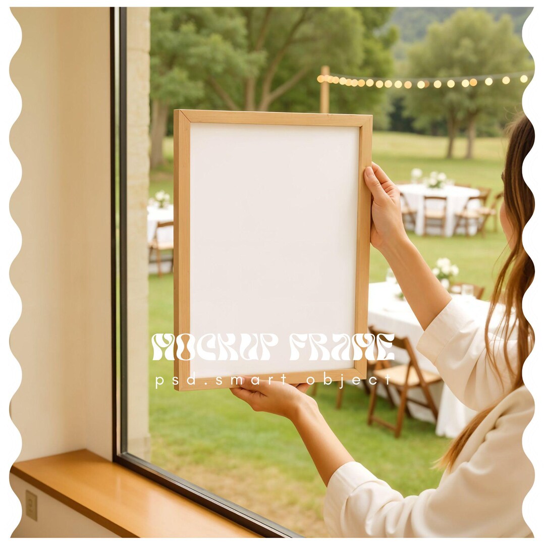 Wedding Mockup Frame, Vertical Frame Mockup With Person, Poster Frame ...