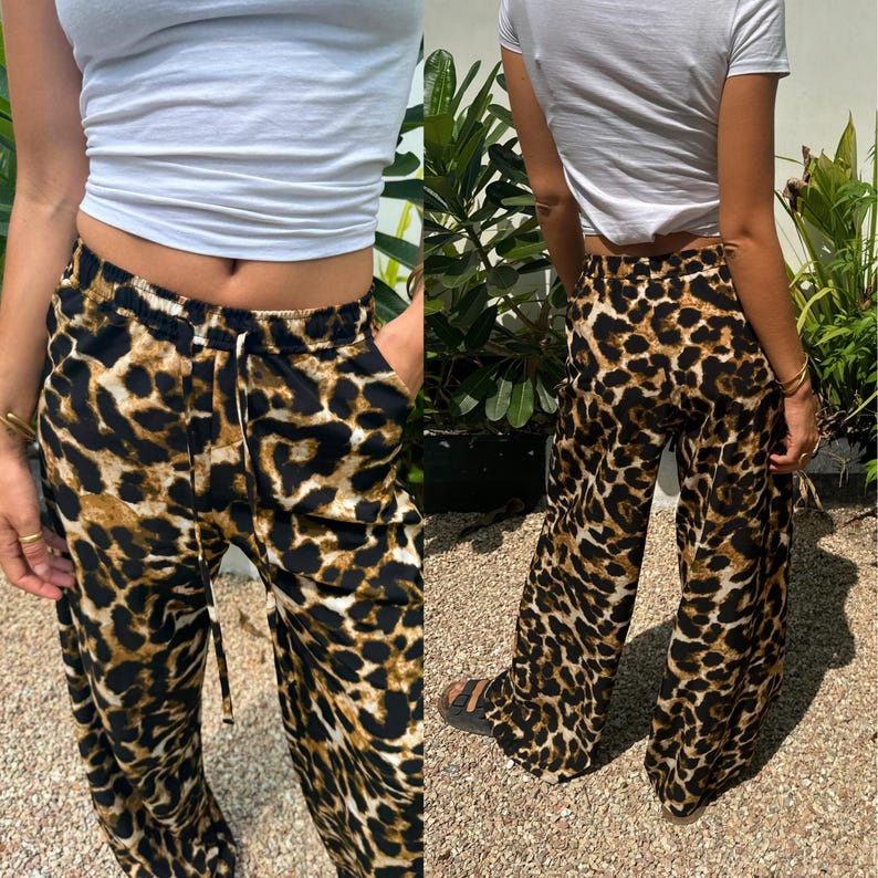 Wide Leg Linen Trousers Sewing Pattern: Elastic Waist (PDF Pattern) - Etsy
