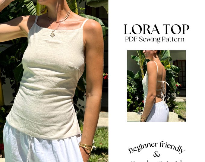 Y2K Backless T-shirt Pattern | XS-XL | Instant Download | Easy Digital ...