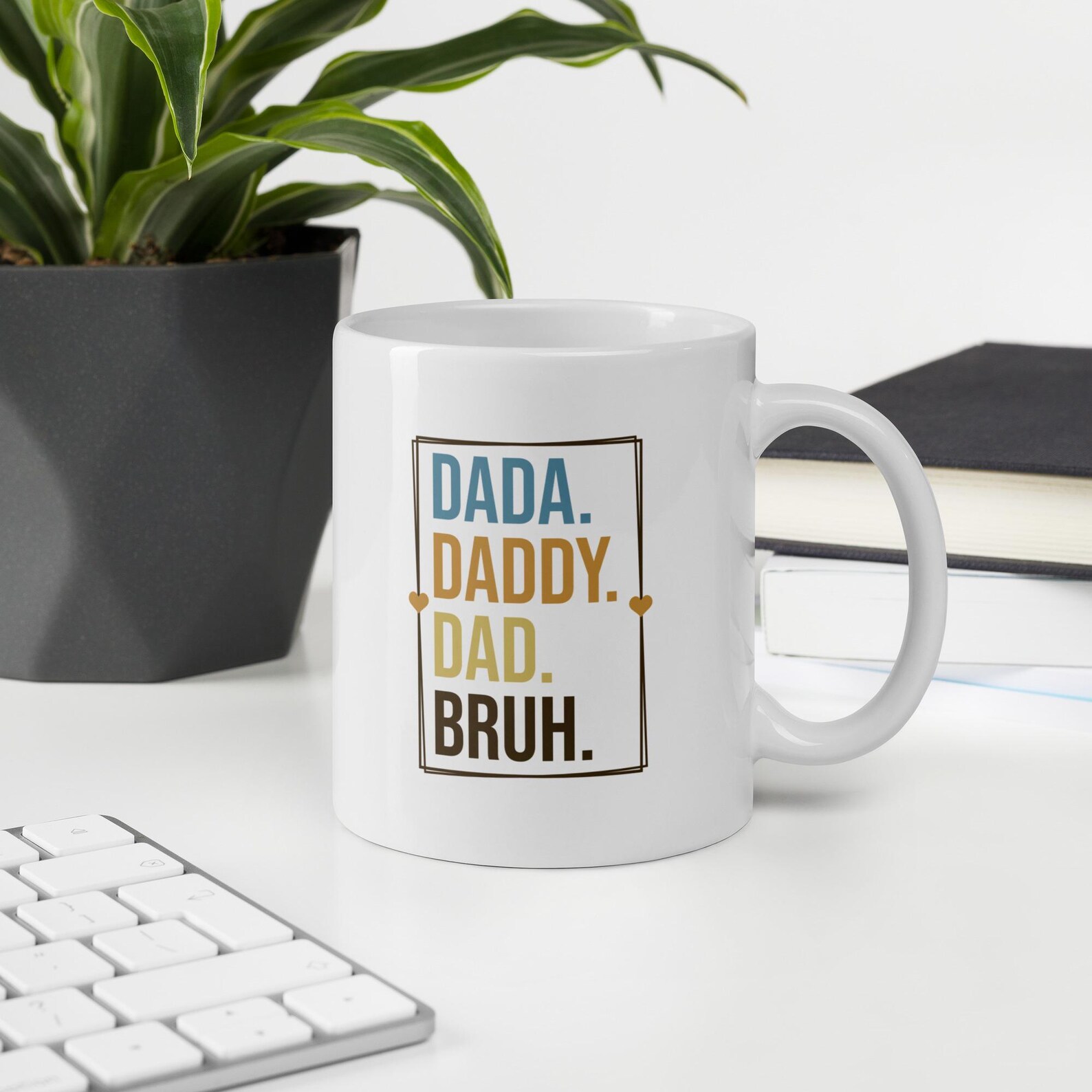 White Glossy Boy Dad Mug - Etsy