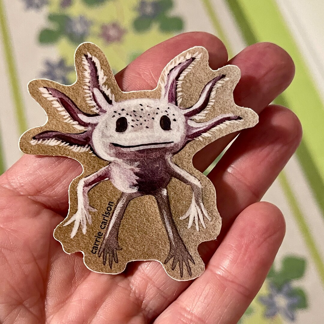 Axolotl Vinyl Sticker - Etsy