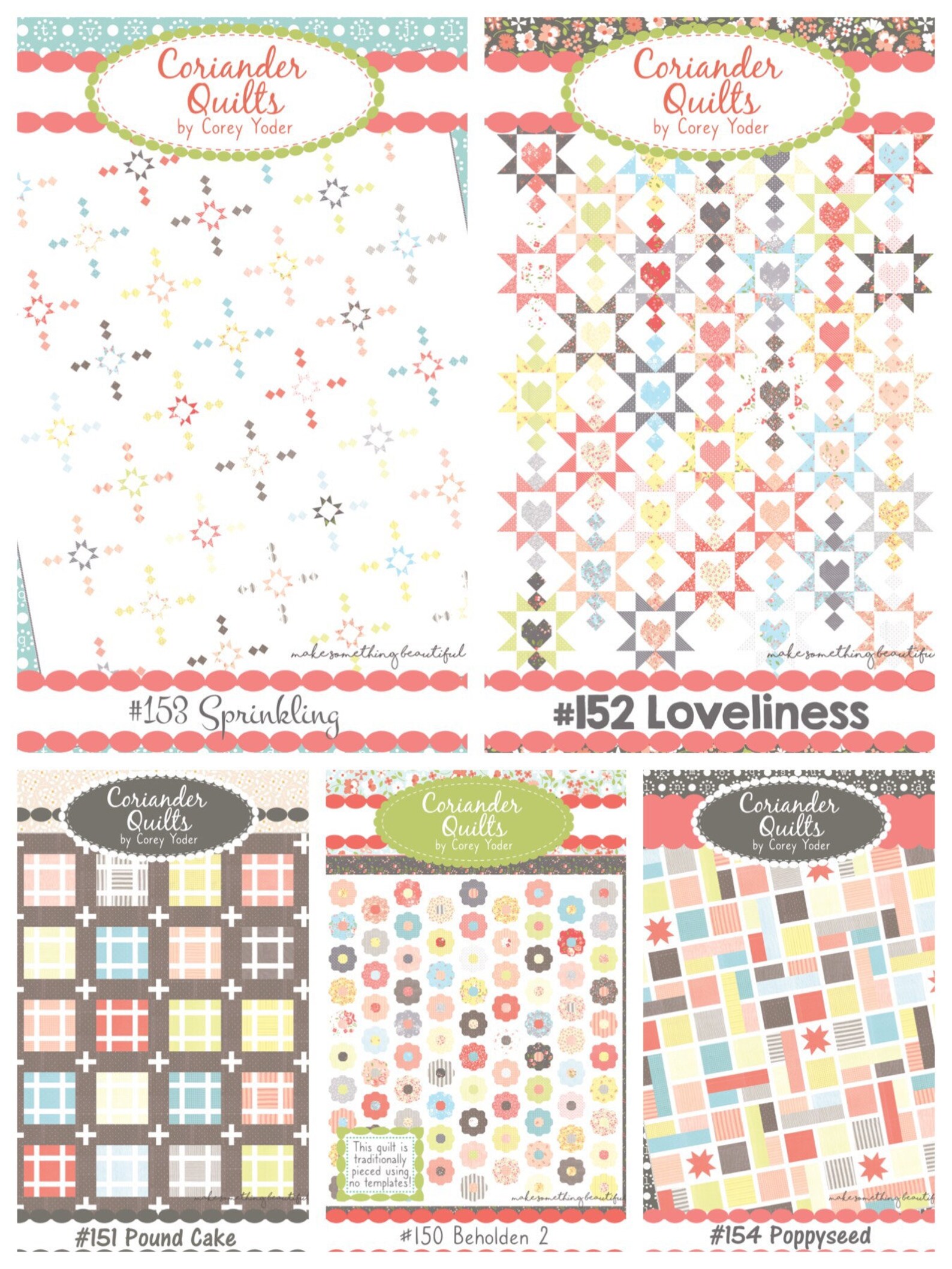 Coriander Quilts 5 Piece PDF Pattern Bundle 5 sugarcreek - Etsy