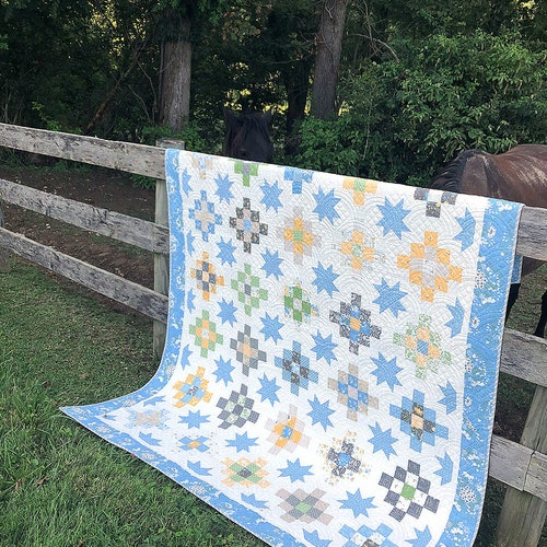 5 Stars Americana Patriotic Quilt Pattern PDF Easy - Etsy