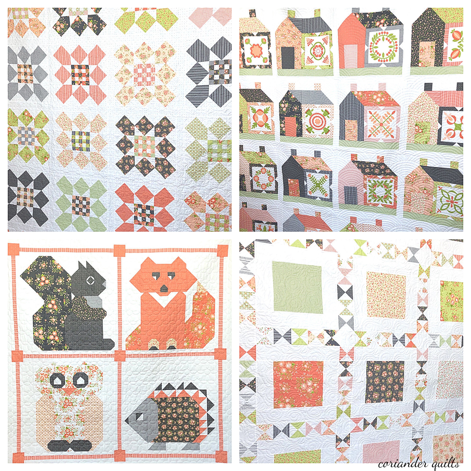 Coriander Quilts 4 Piece PDF Pattern Bundle #8 (apricot & Ash Release ...