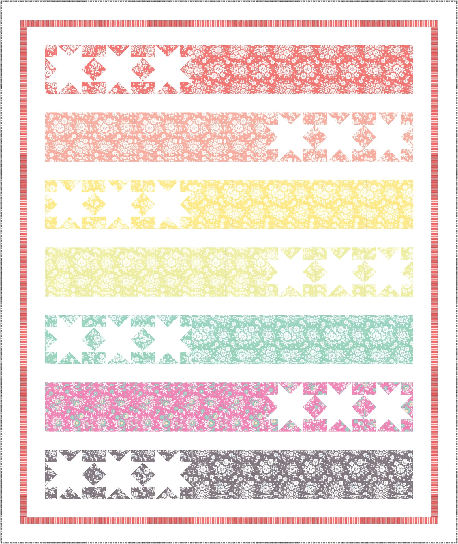 Candy Striped PAPER Quilt Pattern 160 | Etsy