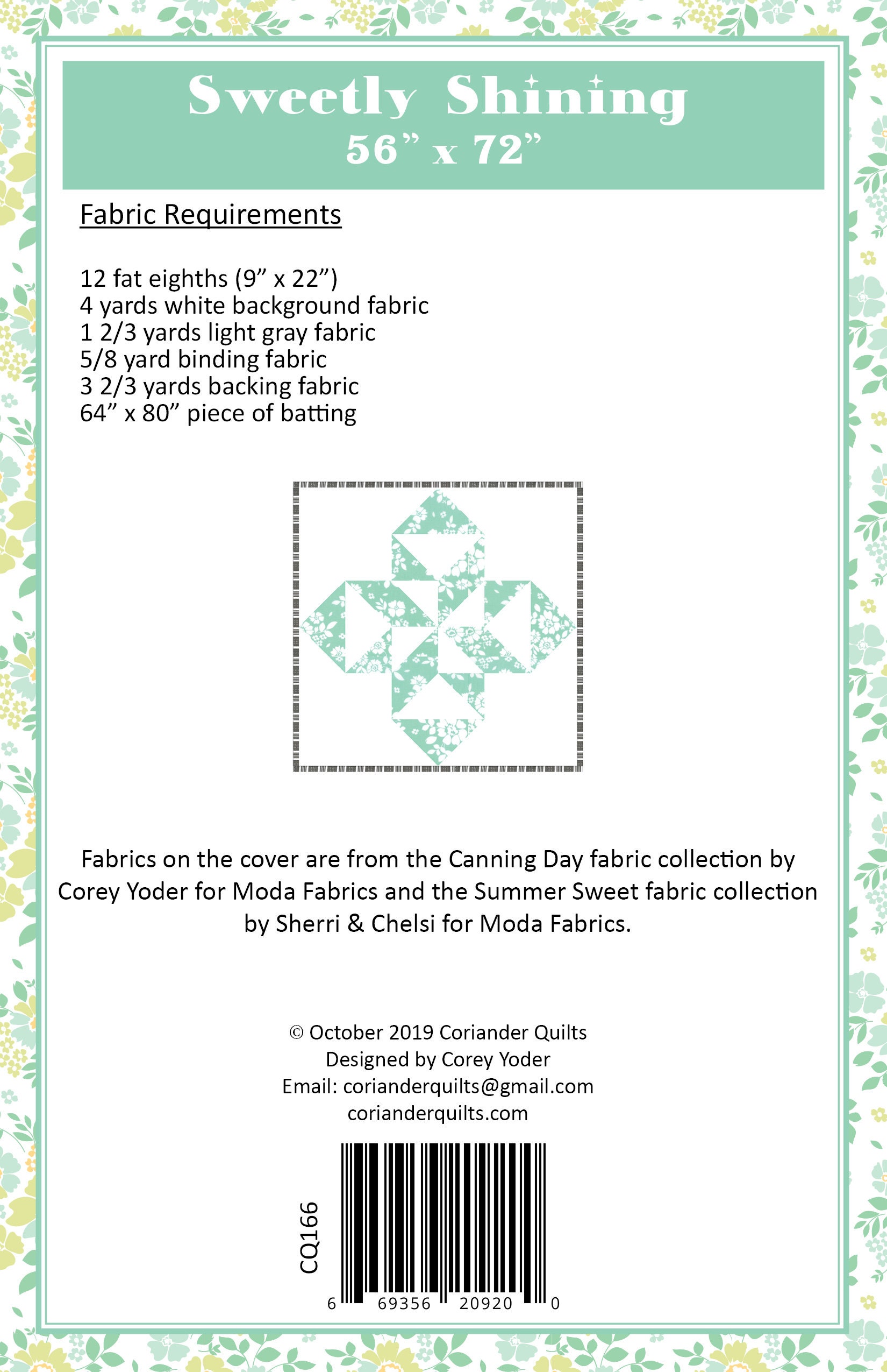 Sweetly Shining PDF Quilt Pattern #166 - Etsy