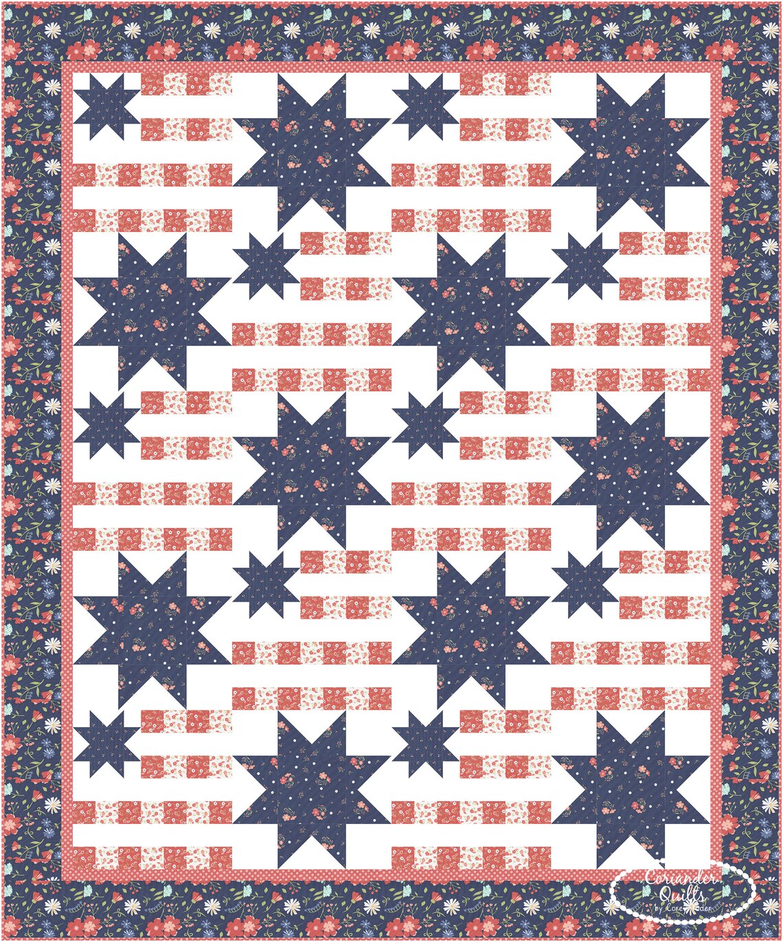 Star Striped Paper Quilt Pattern #195 - Etsy